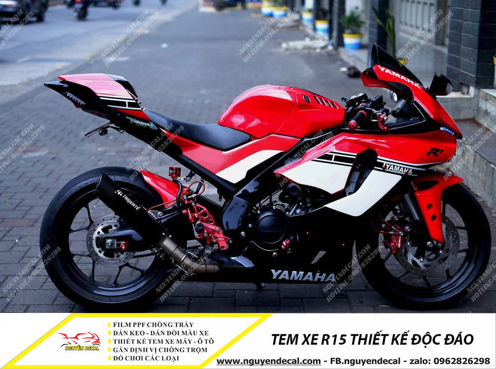 Phong cách và cá nhân hóa với mẫu tem xe R15: Nguyễn Decal Xe